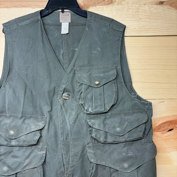 Filson | Jackets & Coats | Vintage Filson Vest Mens Large Green Waxed ...